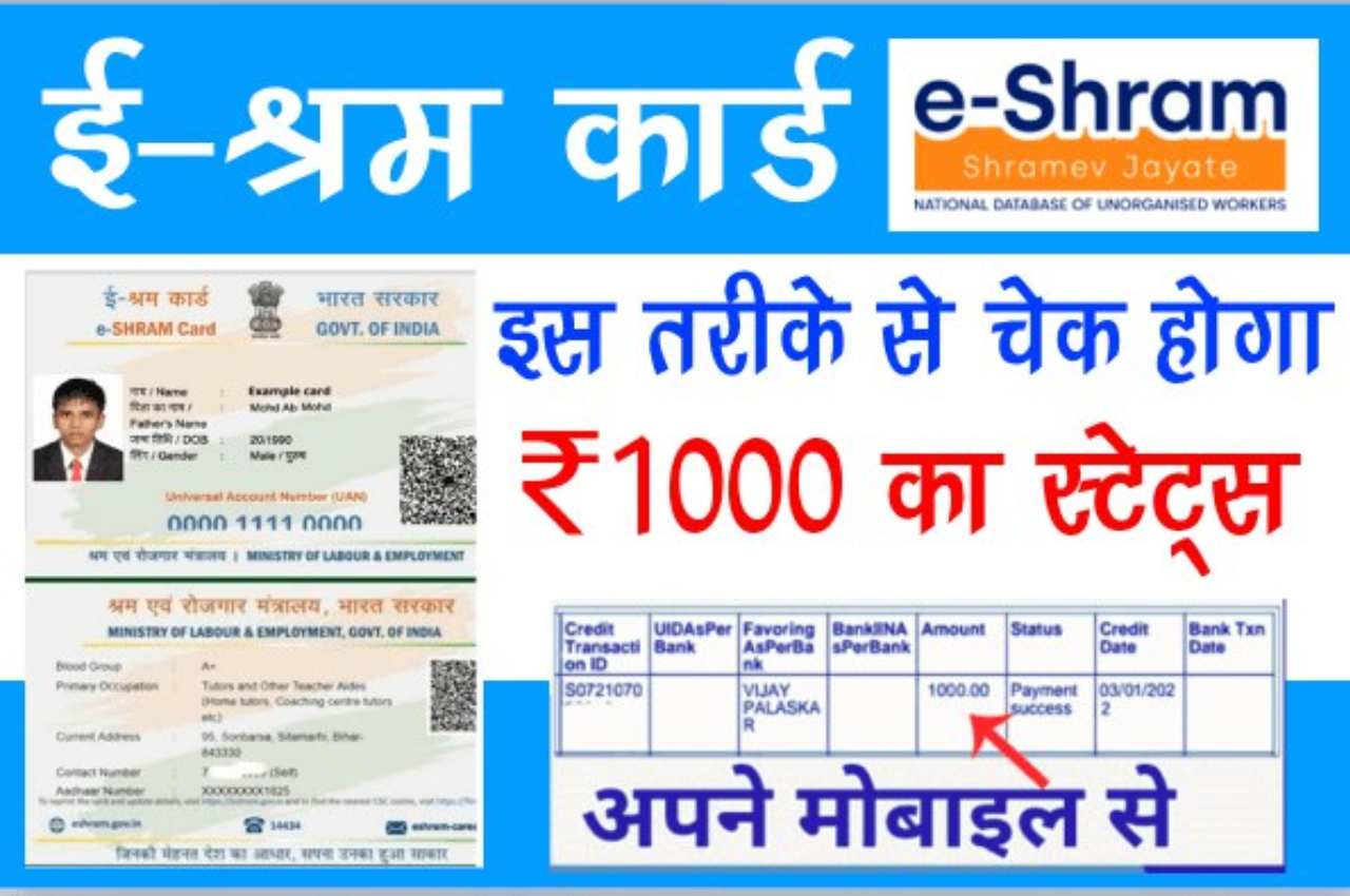 Checking Shram Card Payment Status 2023: New Link Released, E Shram ...