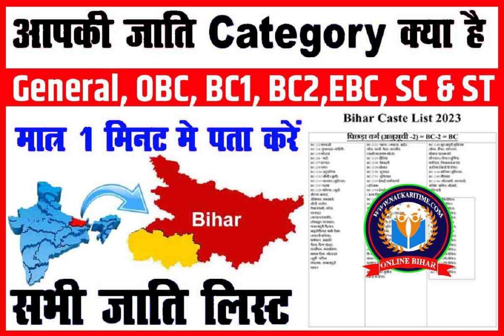 Bihar Caste List 2025: General ,OBC, BC, EBC, SC, & ST – बिहार में नई ...