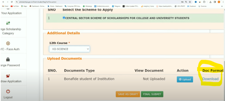 NSP Portal Bonafide Certificate Download 2024 : अब किसी भी स्कॉलरशिप ...